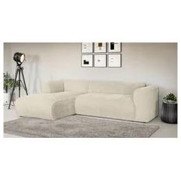 Ecksofa Home Affaire "GENTON L-Form (257 cm), zeitlos & stilvolles Design", beige (creme), B:257cm H:78cm T:161cm, 100% Polyester, Sofas, Ecksofa, Aufwendig gepolstert, in Cord, Chenille und Struktur