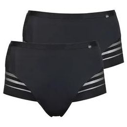 Taillenslip LISCA "2er Pack Damen Taillenslip Alegra", Damen, Gr. 44, schwarz, Stoff, Obermaterial: 83% Polyamid PA. 17% Elasthan EL., Unterhosen Taillenslip