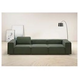 3,5-Sitzer Home Affaire "Watertown, modernes Big-Sofa XXL, 336 cm Breite, auch in Feincord", gr&uuml;n (oliv), B:336cm H:68cm T:98cm, 95% Polyester, 5% Nylon, Sofas, Riesiges Designersofa mit viel Platz & weichen Bez&uuml;gen in Trendfarben