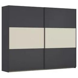 Schwebet&uuml;renschrank Rauch "Kleiderschrank Schrank Garderobe Garderobenschrank W&auml;scheschrank NEO", schwarz-wei&szlig; (graumetallic, beige (champagner)), B:261cm H:210cm T:59cm, Holzwerkstoff, Schr&auml;nke, Schwebet&uuml;renschrank, mit gro&szlig;z&uuml;gigem Stauraum und vielf&auml;ltigen Farbkombinationen
