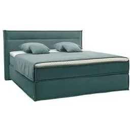 Boxspringbett Musterring "JustB SC100", blau (t&uuml;rkis), B:200cm L:215cm, Komplettbetten, Boxspringbett, schwebende Optik, inklusive Topper, verschiedene Farben, 180 x 200 cm