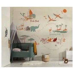 Kindertapete Komar "Disney The Lion King Circle of Life", beige, B:300m H:250m, Vlies, Tapeten