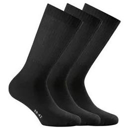 Kurzsocken Rohner SOCKS "Socken sport 3-er pack 3er Pack", Herren, Gr. 43-46, schwarz, Obermaterial: 75% Baumwolle CO. 23% Polyamid PA. 2% Elasthan EL., Socken