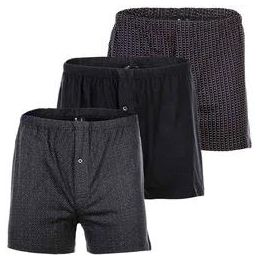 Boxershorts YOURBASICS "Boxershort 3er Pack", Herren, Gr. L, schwarz (schwarzmix), Obermaterial: 100% Baumwolle CO., Unterhosen