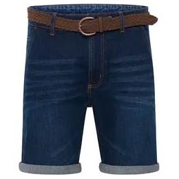 Jeansshorts INDICODE "Shorts IDQuincy", Herren, Gr. S, N-Gr, blau (dunkelblau), Obermaterial: 98% Baumwolle CO. 2% Elasthan EL., unifarben, Basic, regular fit kurz, Jeans Jeansshorts