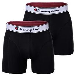 Boxershorts Champion "Boxershort 2er Pack", Herren, Gr. S, schwarz, Obermaterial: 95% Baumwolle CO. 5% Elasthan EL., Unterhosen