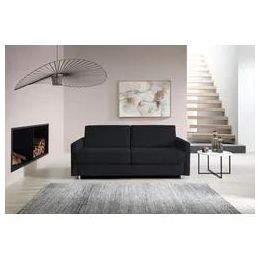Schlafsofa Bali "JUNARA, Dauerschl&auml;fer mit zweigeteiltem Lattenrost", grau (schwarz), B:225cm H:18cm T:101cm, 100% PES, Sofas, Schlafsofa, 160er u. 180er Breite, 2 Matratzenvarianten