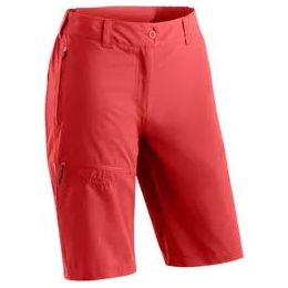 Outdoorhose Maier Sports "Lulaka Bermuda Loop", Damen, Gr. 36, Normalgr&ouml;&szlig;en, rot (karminrot), 100% Polyester, Hosen Outdoorhose, Damen Shorts, kurze Wanderhose, Outdoor-Hose, 3 Taschen, Regular Fit