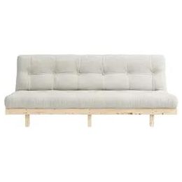 Schlafsofa KARUP DESIGN "Lean 200 Schlafsofa, G&auml;stebett, Sofa mit Futonmatratze", beige (natural), B:200cm H:73cm T:100cm, Bezug: 80% Baumwolle, 20% Polyester, Sofas, Schlafsofa, Inkl. Futonmatratze, Liegefl&auml;che 130x200 cm, FSC zertifizierte Kiefer