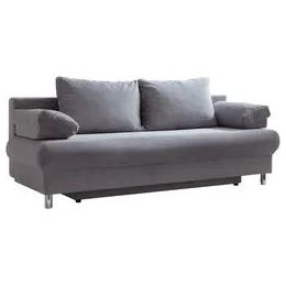 Schlafsofa Home Affaire "Como", beige, B:196cm H:43cm T:53cm, 92% Polyester, 8% Nylon, Sofas, Schlafsofa, 2-Sitzer, Federkern, Breite 196 cm, inkl. R&uuml;cken.-und Armlehnenkissen