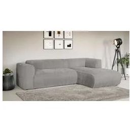 Ecksofa Home Affaire "GENTON L-Form (257 cm), zeitlos & stilvolles Design", grau (hellgrau), B:257cm H:78cm T:161cm, 100% Polyester, Sofas, Ecksofa, Aufwendig gepolstert, in Cord, Chenille und Struktur