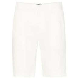 Shorts Blend "Shorts BHShorts", Herren, Gr. L, N-Gr, wei&szlig; (snow wei&szlig;), Obermaterial: 55% Leinen LI. 45% Viskose CV., Hosen Shorts
