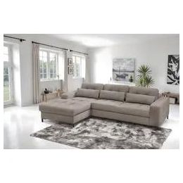 Ecksofa exxpo - SOFA FASHION "Bonito, mit R&uuml;cken- und Sitztiefenverstellung, inkl. Bett & Bettkasten", braun (cappuccino), B:260cm H:85cm T:176cm, Sofas, Ecksofa, Sitztiefenverstellung,H&ouml;henverstellung