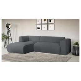 Ecksofa Home Affaire "GENTON L-Form (257 cm), zeitlos & stilvolles Design", grau (anthrazit), B:257cm H:78cm T:161cm, 100% Polyester, Sofas, Ecksofa, Aufwendig gepolstert, in Cord, Chenille und Struktur