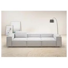 3,5-Sitzer Home Affaire "Watertown, modernes Big-Sofa XXL, 336 cm Breite, auch in Feincord", grau (light, grau), B:336cm H:68cm T:118cm, 94% Polyester, 6% Nylon, Sofas, Riesiges Designersofa mit viel Platz & weichen Bez&uuml;gen in Trendfarben