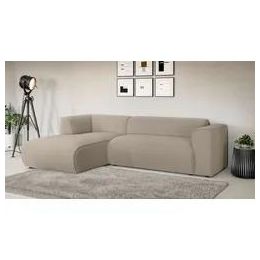 Ecksofa Home Affaire "GENTON L-Form (257 cm), zeitlos & stilvolles Design", beige, B:257cm H:78cm T:161cm, 100% Polyester, Sofas, Ecksofa, Aufwendig gepolstert, in Cord, Chenille und Struktur