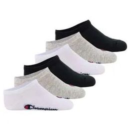 Sneakersocken Champion "Socken 6er Pack", M&auml;dchen, Gr. 27-30, bunt (schwarz, grau, wei&szlig;), Obermaterial: 71% Baumwolle CO. 22% Polyester PES. 5% Polyamid PA. 2% Elasthan EL., Socken Sneakersocken