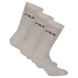 Kurzsocken Fila "Socken 3er Pack", Herren, Gr. 43-46, grau, Obermaterial: 80% Baumwolle CO. 18% Polyester PES. 2% Elasthan EL., Socken