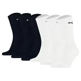 Kurzsocken Puma "Socken 6er Pack", Herren, Gr. 35-38, blau (blau, wei&szlig;), Obermaterial: 74% Baumwolle CO. 21% Polyester PES. 3% Polyamid PA. 2% Elasthan EL., Socken