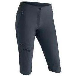 Outdoorhose Maier Sports "Inara slim Capri Vario", Damen, Gr. 40, Normalgr&ouml;&szlig;en, grau, 90% Polyamid, 10% Elasthan, Hosen Outdoorhose, Damen Wanderhose, elastische Funktionshose mit 4 Taschen, Slim Fit