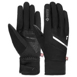 Skihandschuhe Reusch "Versa WINDSTOPPER TOUCH-TEC", Damen, Gr. 8, silber (schwarz, silberfarben), 95% Polyester, 3% Polyamid, 2% Elasthan, mehrfarbig, Handschuhe, warm, winddicht und extra atmungsaktiv