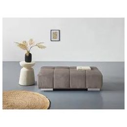 Hockerbank COTTA "Orion", grau (taupe), B:134cm H:42cm T:70cm, 90% Polyester, 10% Polyamid, Hocker