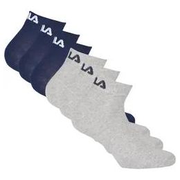 Kurzsocken Fila "Socken 6er Pack", Herren, Gr. 43-46, blau (blau, grau), Obermaterial: 75% Baumwolle CO. 23% Polyester PES. 2% Elasthan EL., Socken