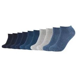 Sneakersocken s.Oliver "Socken 10er Pack", Damen, Gr. 39-42, blau (blau, grau), Obermaterial: 62% Baumwolle CO. 36% Polyester PES. 2% Elasthan EL., Socken Sneakersocken