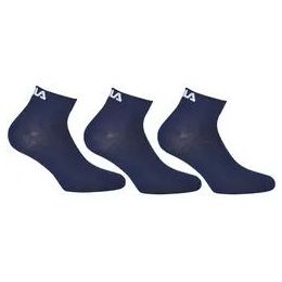 Sneakersocken Fila "Socken 3er Pack", Herren, Gr. 43-46, blau (marine), Obermaterial: 75% Baumwolle CO. 23% Polyester PES. 2% Elasthan EL., Socken Sneakersocken