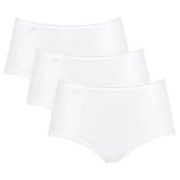 Slip Sloggi "Slip 3er Pack", Damen, Gr. 50, wei&szlig;, Obermaterial: 88% Polyamid PA. 12% Elasthan EL., Unterhosen Slip