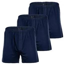Boxershorts YOURBASICS "Boxershort 3er Pack", Herren, Gr. L, blau, Obermaterial: 100% Baumwolle CO., Unterhosen