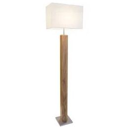 NOWA Stehlampe "GUMP", braun (holzoptik hell), 1 Stk., Leuchten, Stehleuchte, Eiche, Textil, Schlafzimmer, Wohnzimmer, Flur, Stehlampe