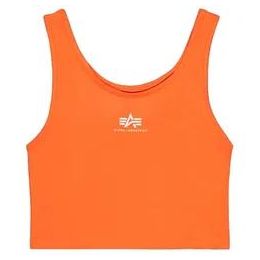 Muskelshirt Alpha Industries "Basic Crop-Tank SL Women", Damen, Gr. L, rot (atomic rot), Obermaterial: 95% Baumwolle, 5% Elastan, Shirts