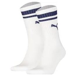 Kurzsocken Puma "Socken 2er Pack", Herren, Gr. 39-42, wei&szlig; (wei&szlig;, blau), Obermaterial: 62% Baumwolle CO. 31% Polyester PES. 5% Polyamid PA. 2% Elasthan EL., Socken