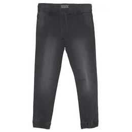 5-Pocket-Jeans Minymo "5-Pocket-Jeans MIJeans", Jungen, Gr. 92, N-Gr, grau (grau schwarz), Obermaterial: 80% Baumwolle CO. 19% Polyester PES. 1% Elasthan EL., Jeans 5-Pocket-Jeans