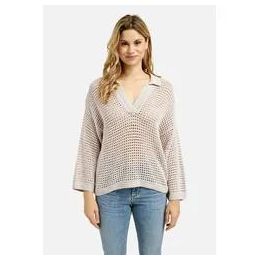 Smith & Soul V-Ausschnitt-Pullover SMITH & SOUL, Damen, Gr. XXL, beige (sand), Strick, Material: 50% Baumwolle, 50% Polyacryl, unifarben, regular fit normal, V-Ausschnitt, eingesetzt gerader Abschluss, Pullover