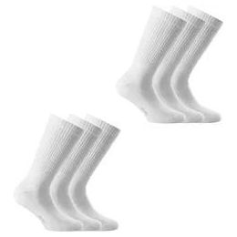 Kurzsocken Rohner Socks "Socken sport 3-er pack 6er Pack", Herren, Gr. 35-38, wei&szlig;, Obermaterial: 75% Baumwolle CO. 23% Polyamid PA. 2% Elasthan EL., Socken