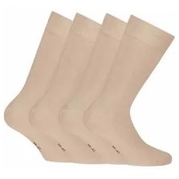 Kurzsocken Rohner Socks "Socken Bamboo 2er pack 4er Pack", Herren, Gr. 43-46, beige, Obermaterial: 80% Viskose CV. 18% Polyamid PA. 2% Elasthan EL., Socken