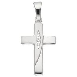 Adelia&acute;s Kreuzanh&auml;nger ADELIA ́S "Damen & Herren 925 Silber Kreuz Anh&auml;nger mit Zirkonia", silber, Schmuckanh&auml;nger, Damen, Silber 925 (Sterlingsilber), mit Zirkonia f&uuml;r Damen & Herren