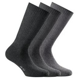 Kurzsocken Rohner SOCKS "Socken sport 3-er pack 3er Pack", Herren, Gr. 35-38, bunt (hellgrau, grau, dunkelgrau), Obermaterial: 75% Baumwolle CO. 23% Polyamid PA. 2% Elasthan EL., Socken