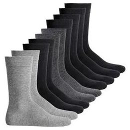 Jack & Jones Kurzsocken JACK & JONES "Socken JACJENS SOCK 10 PACK 10er Pack", Herren, Gr. 40-46, bunt (schwarz, grau, marineblau), Obermaterial: 72% Baumwolle CO. 26% Polyester PES. 2% Elasthan EL., Socken