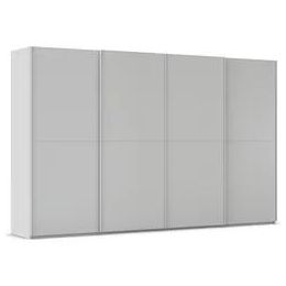 Schwebet&uuml;renschrank Rauch "Kleiderschrank Schrank Garderobe Schlafzimmerschrank SCALE-DUO", grau (seidengrau, griffleisten seidengrau), B:360cm H:223cm T:68cm, Holzwerkstoff, Schr&auml;nke, Schwebet&uuml;renschrank, edle zweigeteilte T&uuml;ren und 3 Zierleisten MADE IN GERMANY