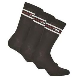 Kurzsocken Fila "Socken 3er Pack", Herren, Gr. 43-46, schwarz, Obermaterial: 80% Baumwolle CO. 18% Polyester PES. 2% Elasthan EL., Socken