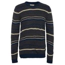 Strickfleece-Pullover Blend "Strickpullover BHPullover", Herren, Gr. XXL, blau (marineblaus), Obermaterial: 100% Polyacryl PAN., Pullover