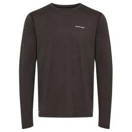 Sweatshirt North Bend "Langarmshirt NBAdreon M", Herren, Gr. M, schwarz (schwarz melange), Obermaterial: 90% Polyester PES. 10% Elasthan EL., Sweatshirts Sweatshirt