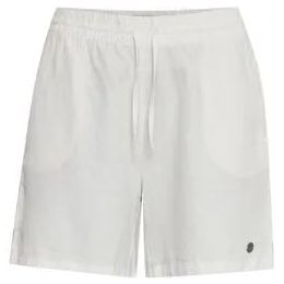 Bermudas oxmo "Bermuda OXAlgea", Damen, Gr. 38, N-Gr, wei&szlig; (sanftes wei&szlig;), Obermaterial: 55% Leinen LI. 45% Viskose CV., Hosen Bermudas
