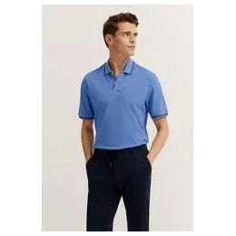 Poloshirt Bugatti, Herren, Gr. XXL, blau (340, blaugrau), 100% Baumwolle, unifarben, normal, ohne Ausschnitt, Rippb&uuml;ndchen, Shirts, mit Kontraststreifen und Bruststickerei
