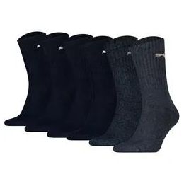Kurzsocken Puma "Socken 6er Pack", Herren, Gr. 35-38, blau (blau, mix), Obermaterial: 74% Baumwolle CO. 21% Polyester PES. 3% Polyamid PA. 2% Elasthan EL., Socken