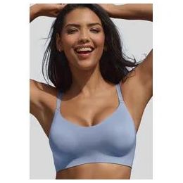 Bralette-BH Nuance, Damen, Gr. M (40), N-Gr, blau (himmelblau), Microtouch, Obermaterial: 82% Polyamid, 18% Elasthan, Basic, BHs, SEAMLESS ohne B&uuml;gel, mit herausnehmbarem Push-up-Kissen, Basic Dessous