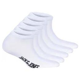 Jack & Jones Sneakersocken JACK & JONES "Socken JACDONGO SOCKS 5 PACK JNR 5er Pack", M&auml;dchen, Gr. 33-37, wei&szlig;, Obermaterial: 72% Baumwolle CO. 26% Polyester PES. 2% Elasthan EL., Socken Sneakersocken